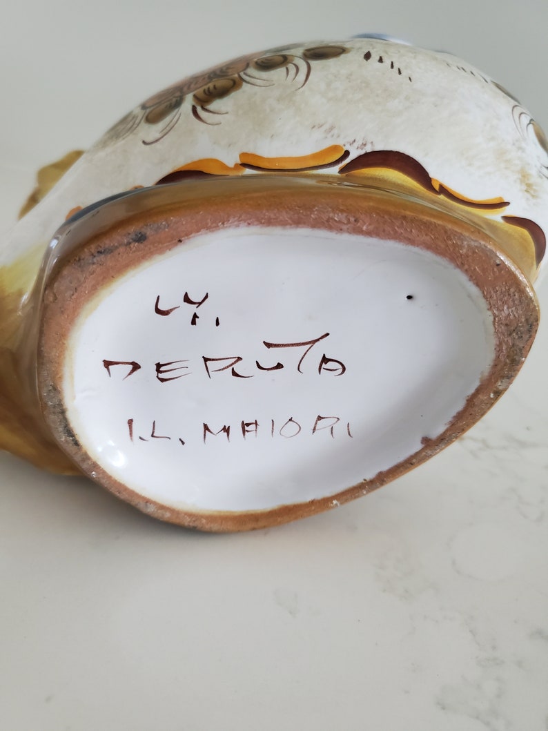 Deruta Italian Ceramic Hand Painted Fish Shaped Pitcher With - Etsy