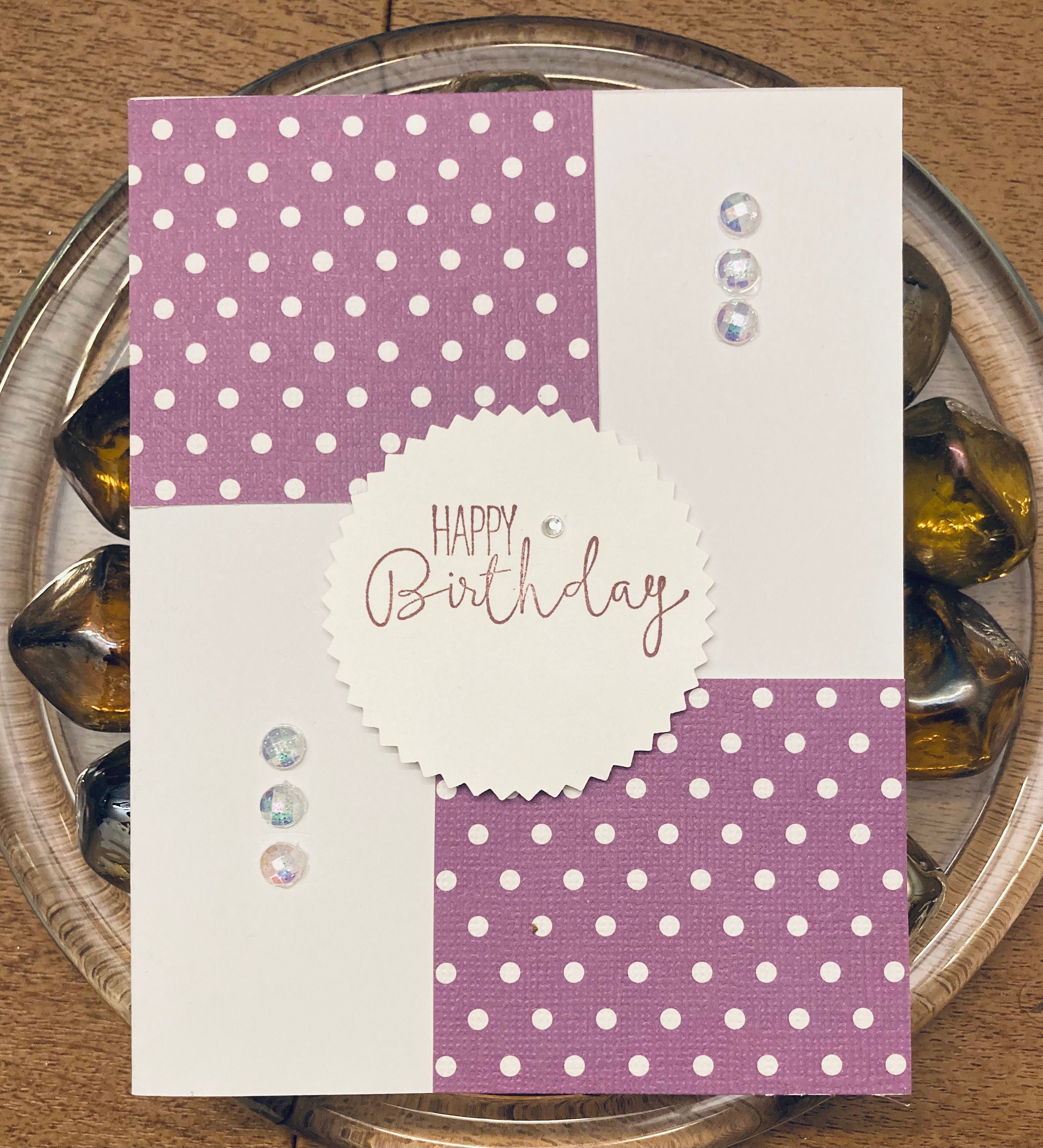 Purple Polka Dot Birthday Cards - Etsy