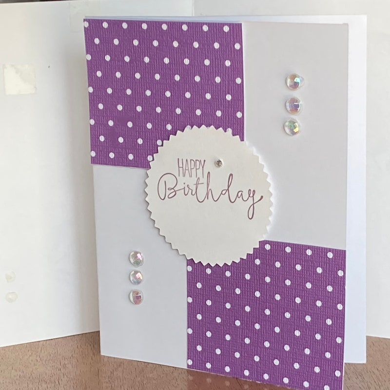 Birthday Card Purple - Etsy