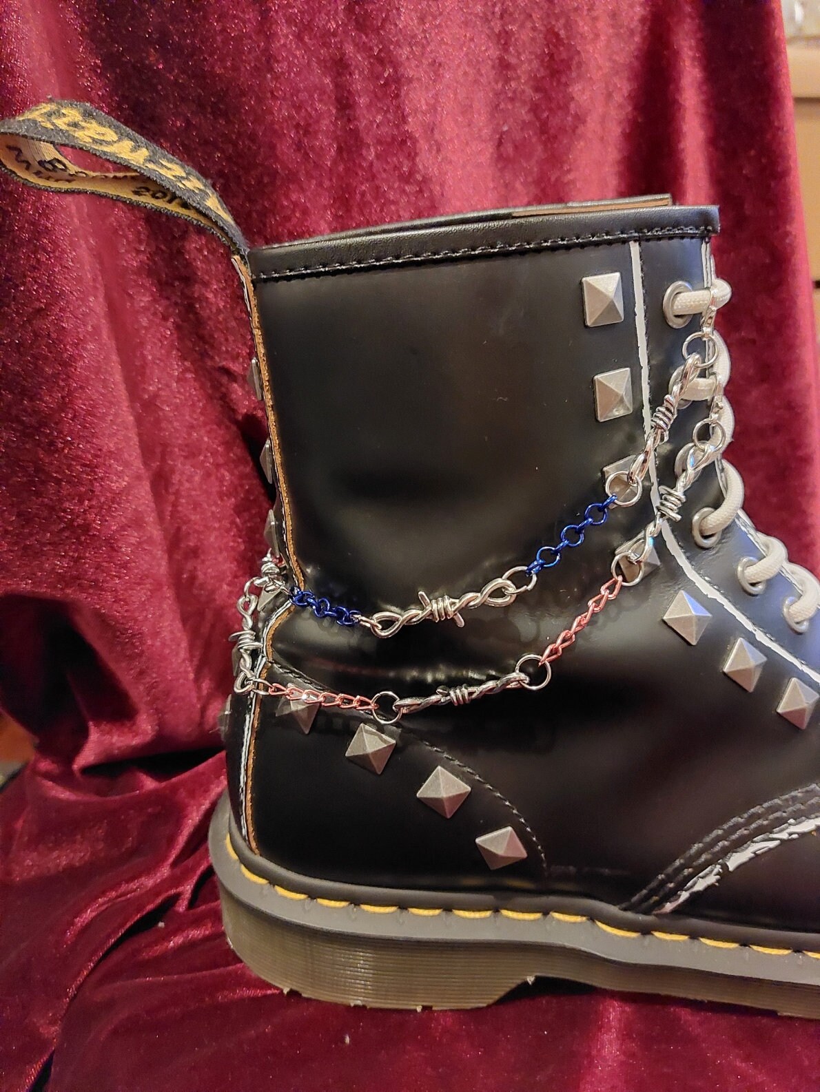 Barbed Wire Boot Chains in a Choice of Pink or Royal Blue. - Etsy