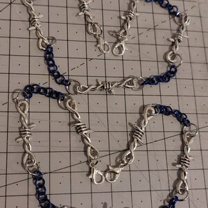 Barbed Wire Boot Chains in a Choice of Pink or Royal Blue. - Etsy