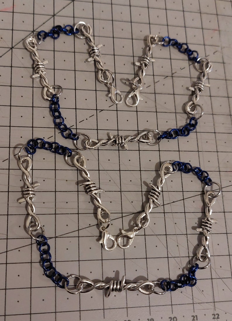 Barbed Wire Boot Chains in a Choice of Pink or Royal Blue. - Etsy