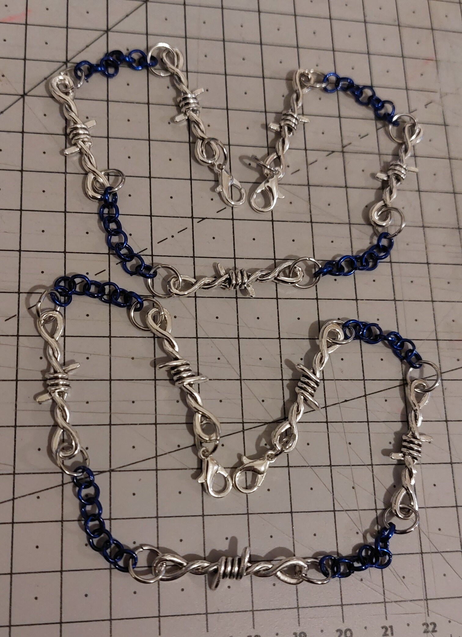 Barbed Wire Boot Chains in a Choice of Pink or Royal Blue. - Etsy