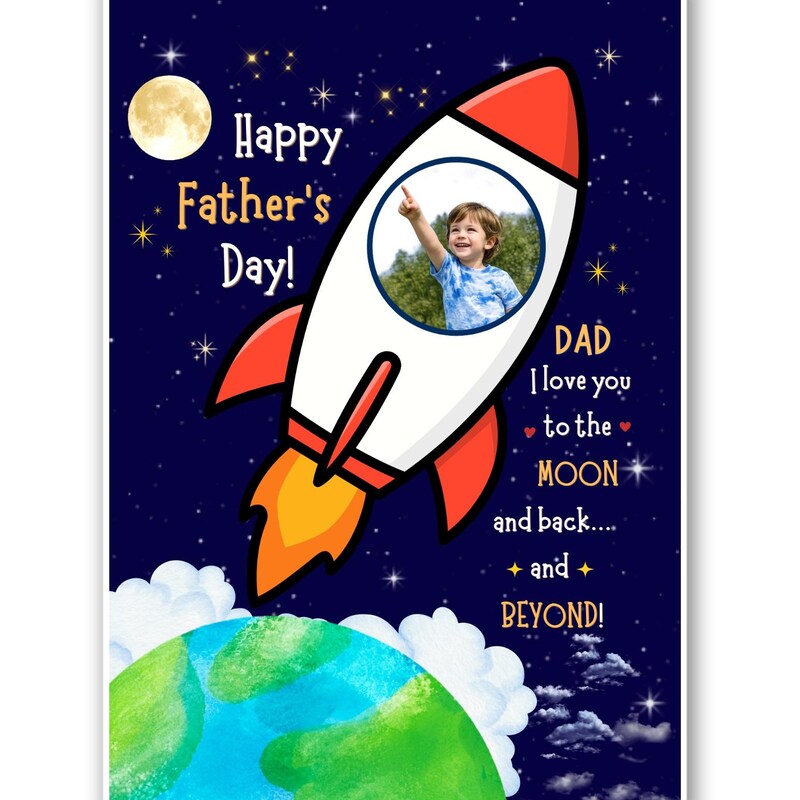 Rocket Father Card - Etsy UK