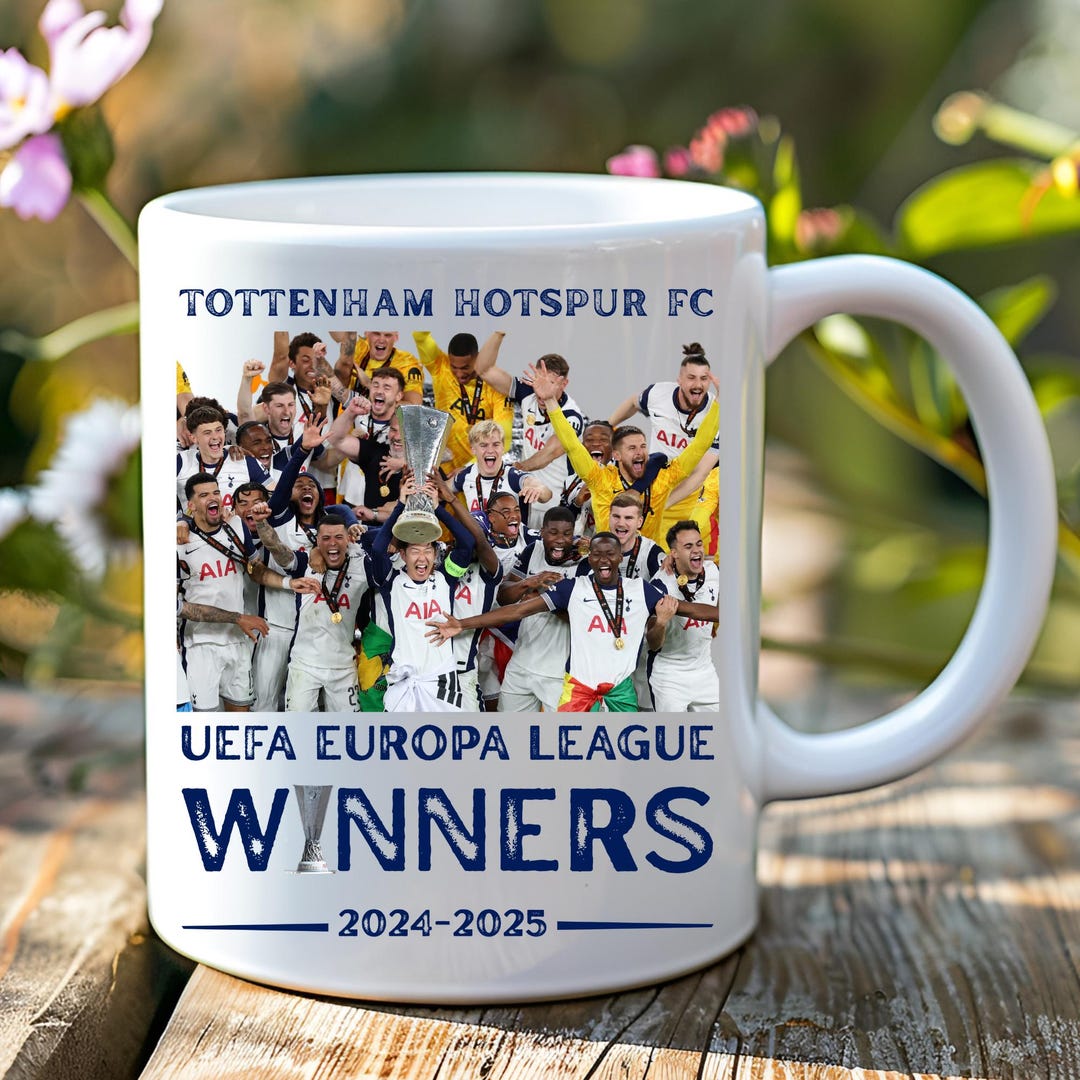 Tottenham Hotspur Mug Uefa Europa League Winners 2025 Mug Soccer ...
