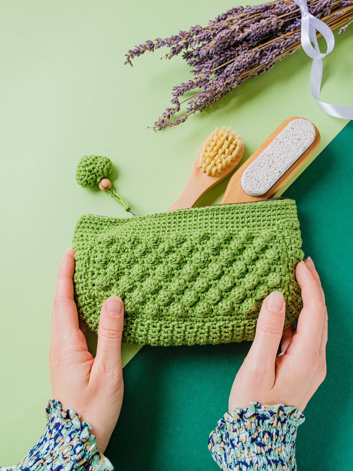 Boho Popcorn Crochet Makeup Bag Pattern: 3D Bubble Texture (beginner ...