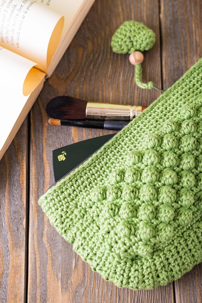 Boho Popcorn Crochet Makeup Bag Pattern: 3D Bubble Texture (beginner ...