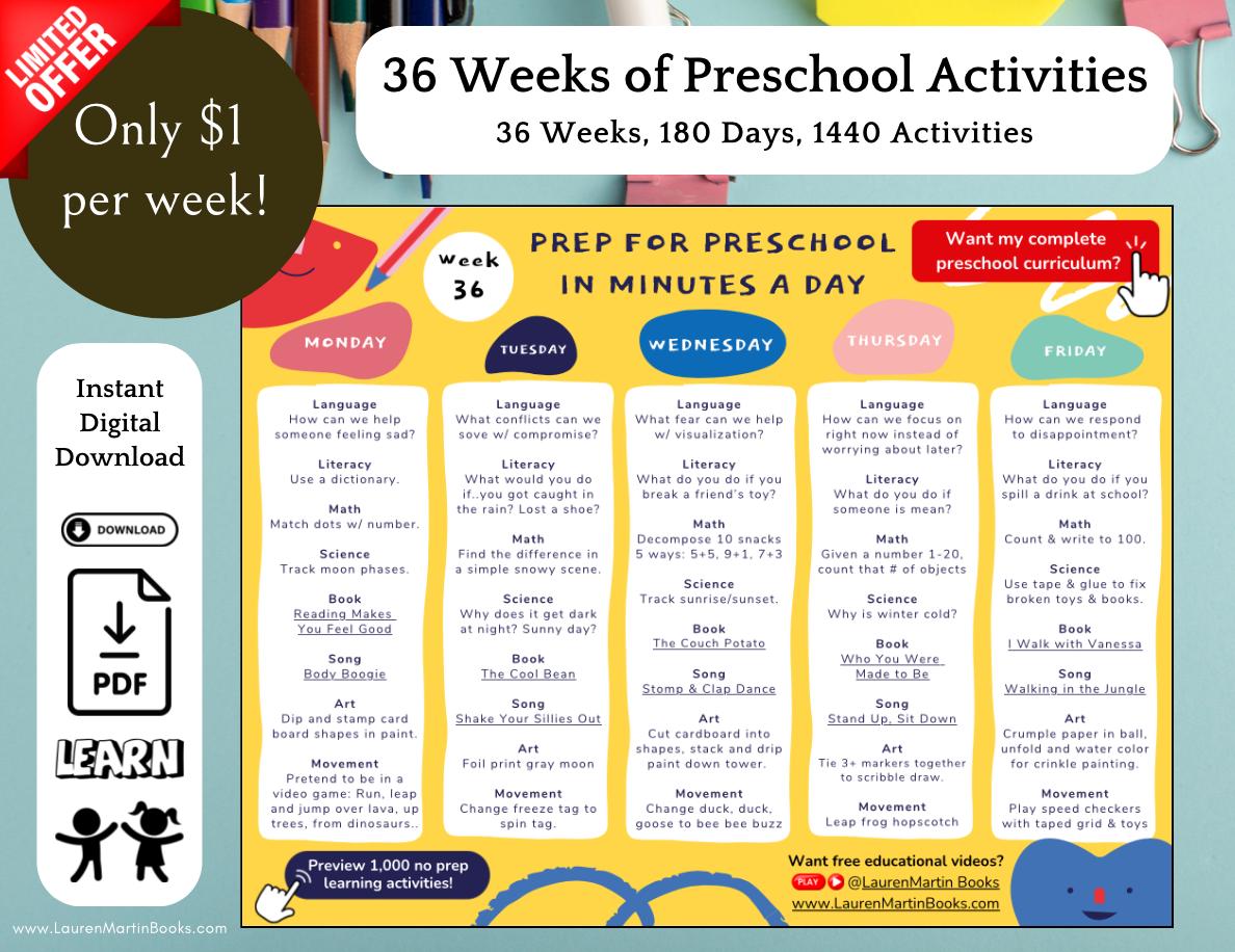 Preschool Curriculum | Complete 180 Day Play-based Early Learn ...