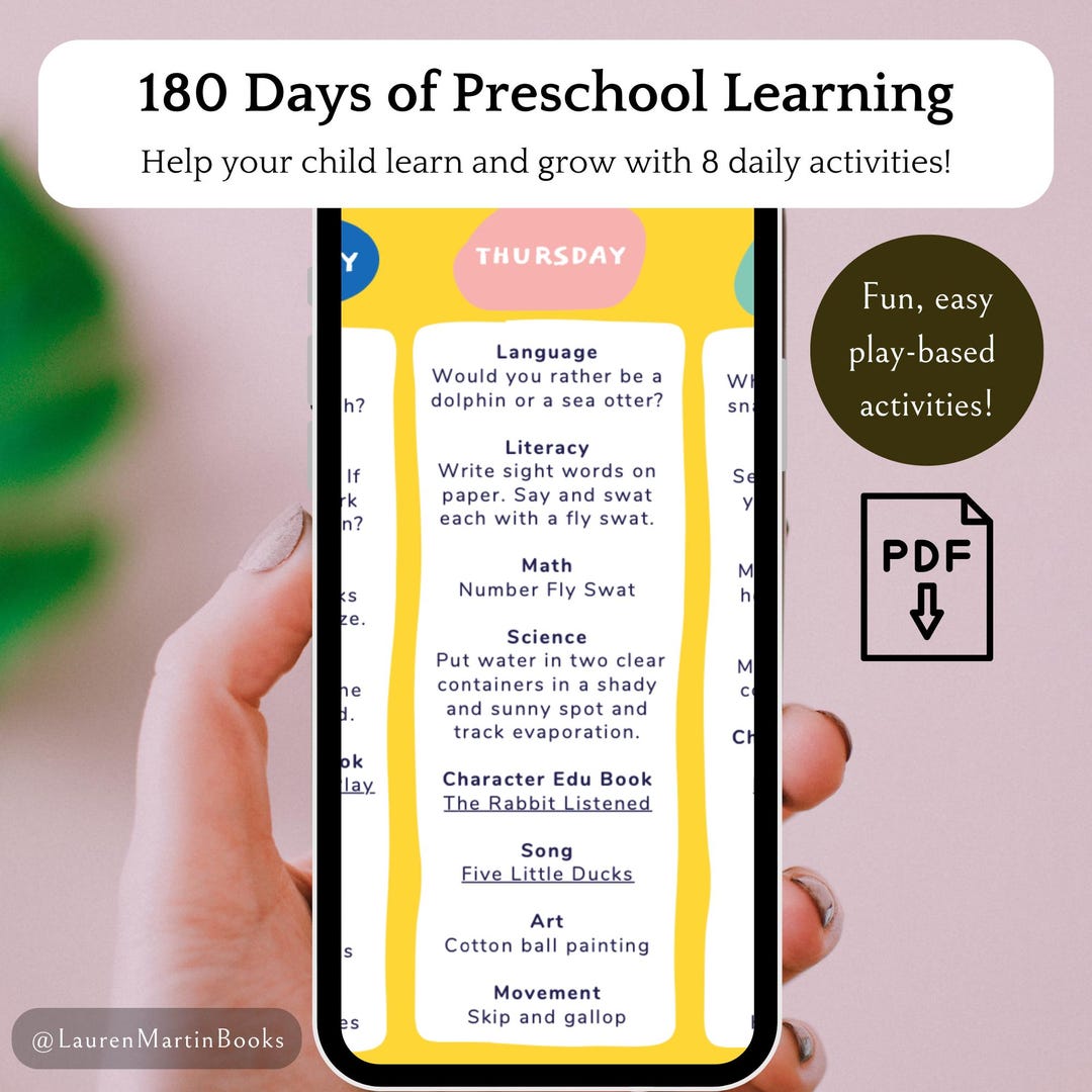 Preschool Curriculum | Complete 180 Day Play-based Early Learn ...