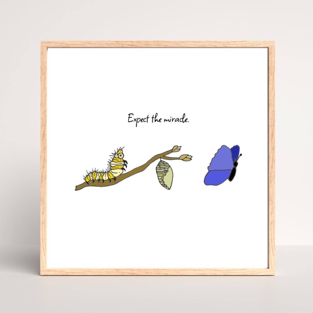 Expect the Miracle Art Print, Uplifting Motivational Empowering Artwork ...