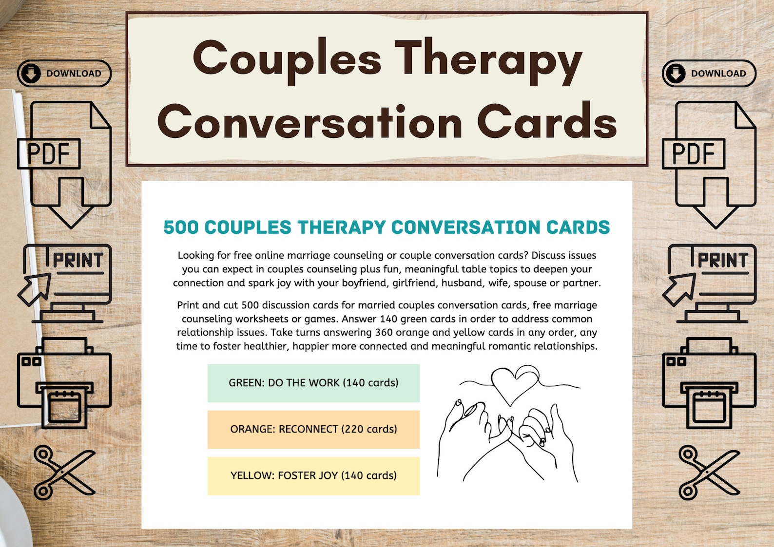 Conversation Cards for Couples Free Marriage Counseling Married Dinner ...
