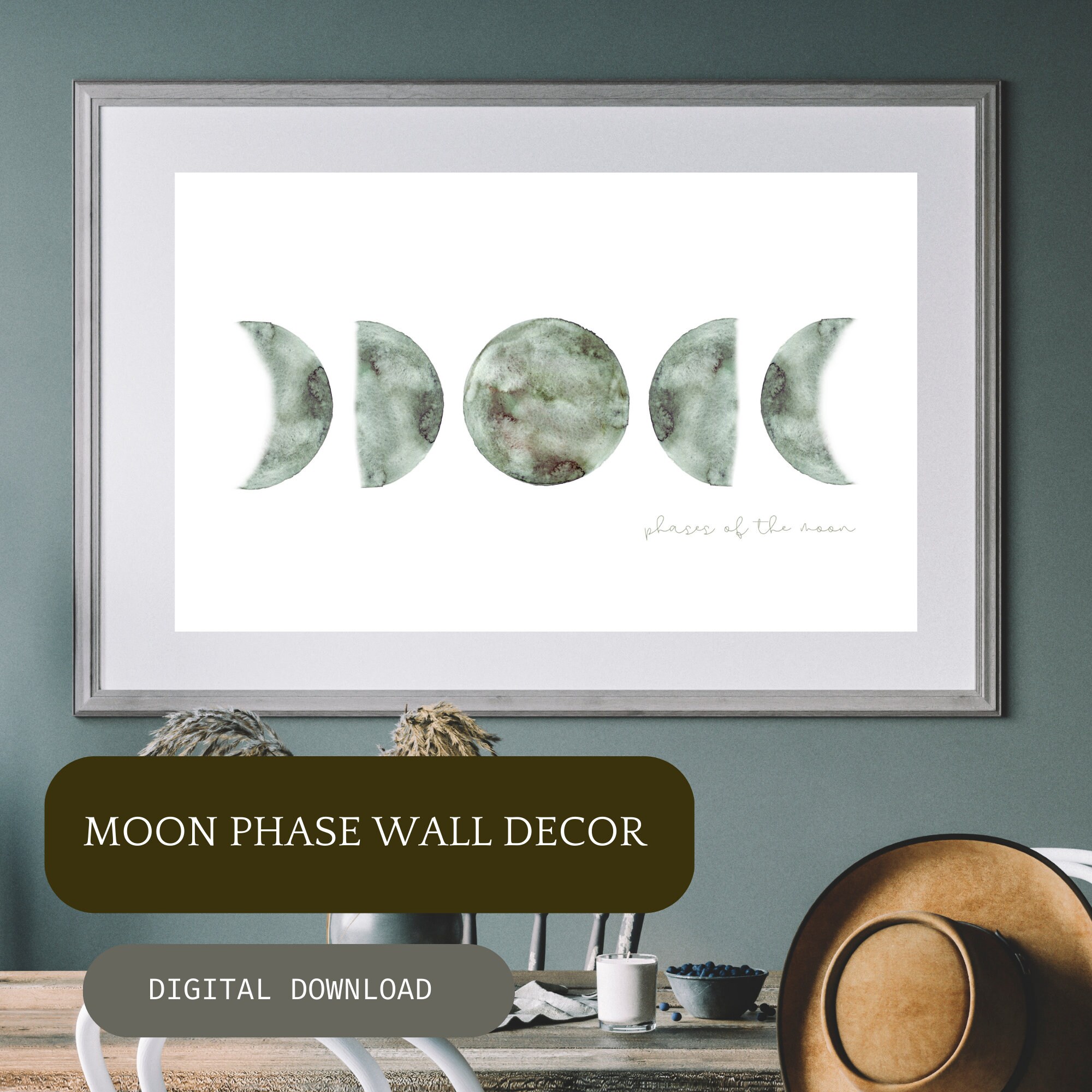 Moon Phases Wall Art | Printable Wall Decor | Digital Download - Etsy