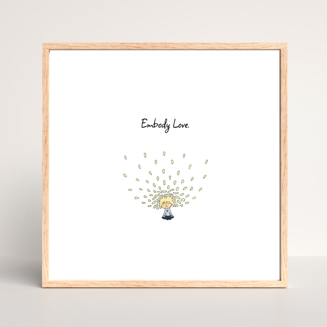 Embody Love Art Print, Meditation Yoga Studio Decor (digital Download ...
