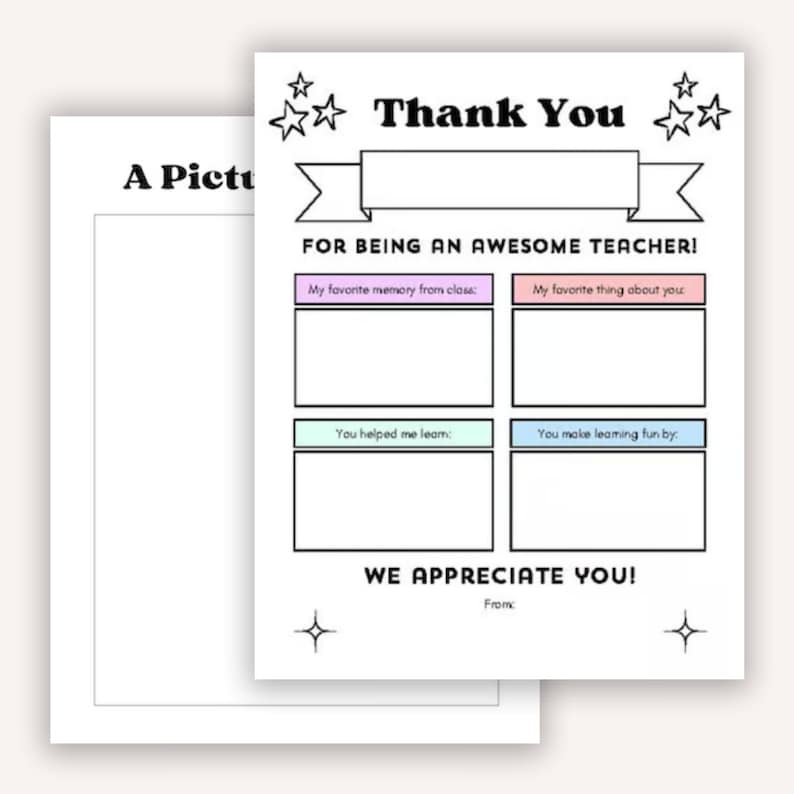 Teacher Appreciation Week Gift Thank You Letter Template From Student ...