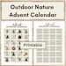 Printable Outdoor Nature Advent Calendar for Kids and Families, DIY ...