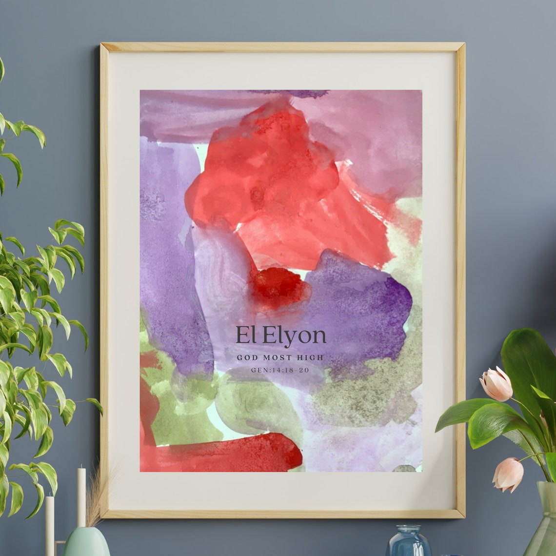 El Elyon God Most High Printable Wall Art, Genesis 14:18-20 ...