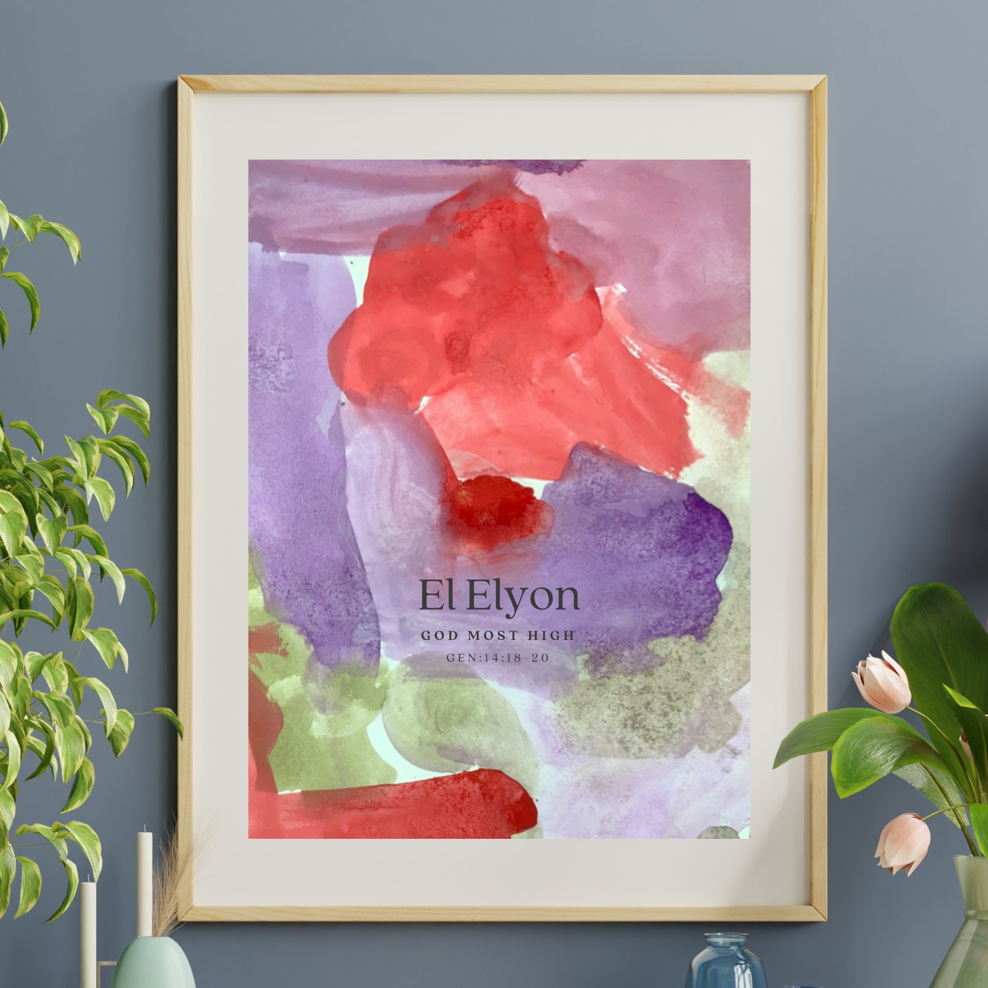 El Elyon God Most High Printable Wall Art, Genesis 14:18-20 ...