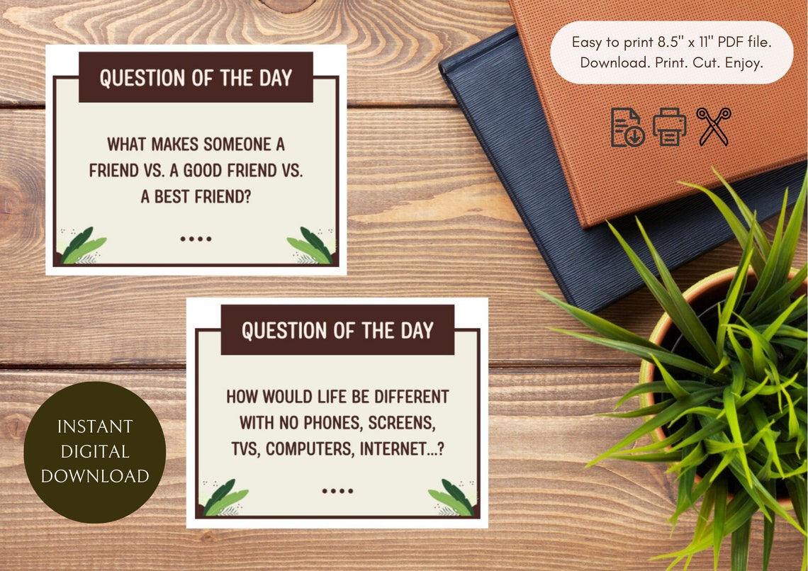 Family Conversation Starters for Kids, Teens, Holiday or Dinner Parties ...