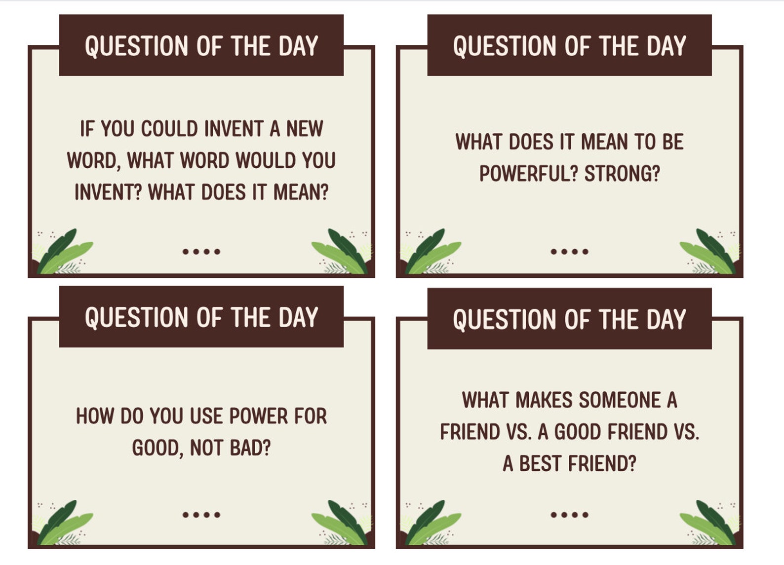 Family Conversation Starters for Kids, Teens, Holiday or Dinner Parties ...