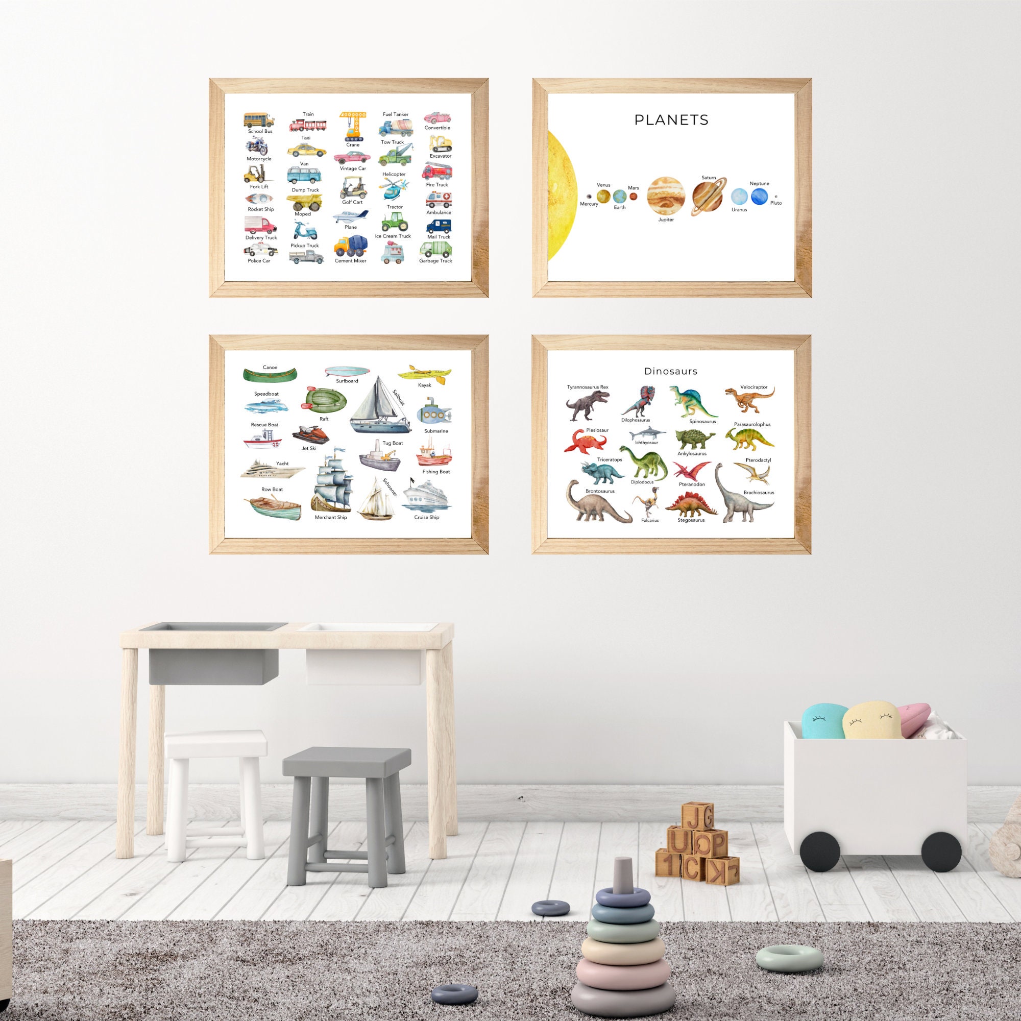 Solar System Printable Wall Art, Kids Room Decor, Outer Space Science ...