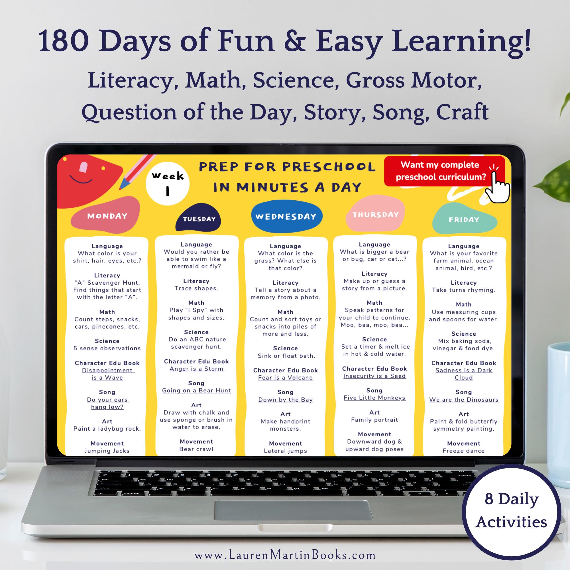 Preschool Curriculum | Complete 180 Day Play-based Early Learn ...