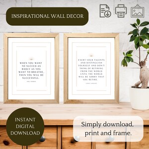 Motivational Quotes Wall Art | Printable Wall Decor | Digital Download ...
