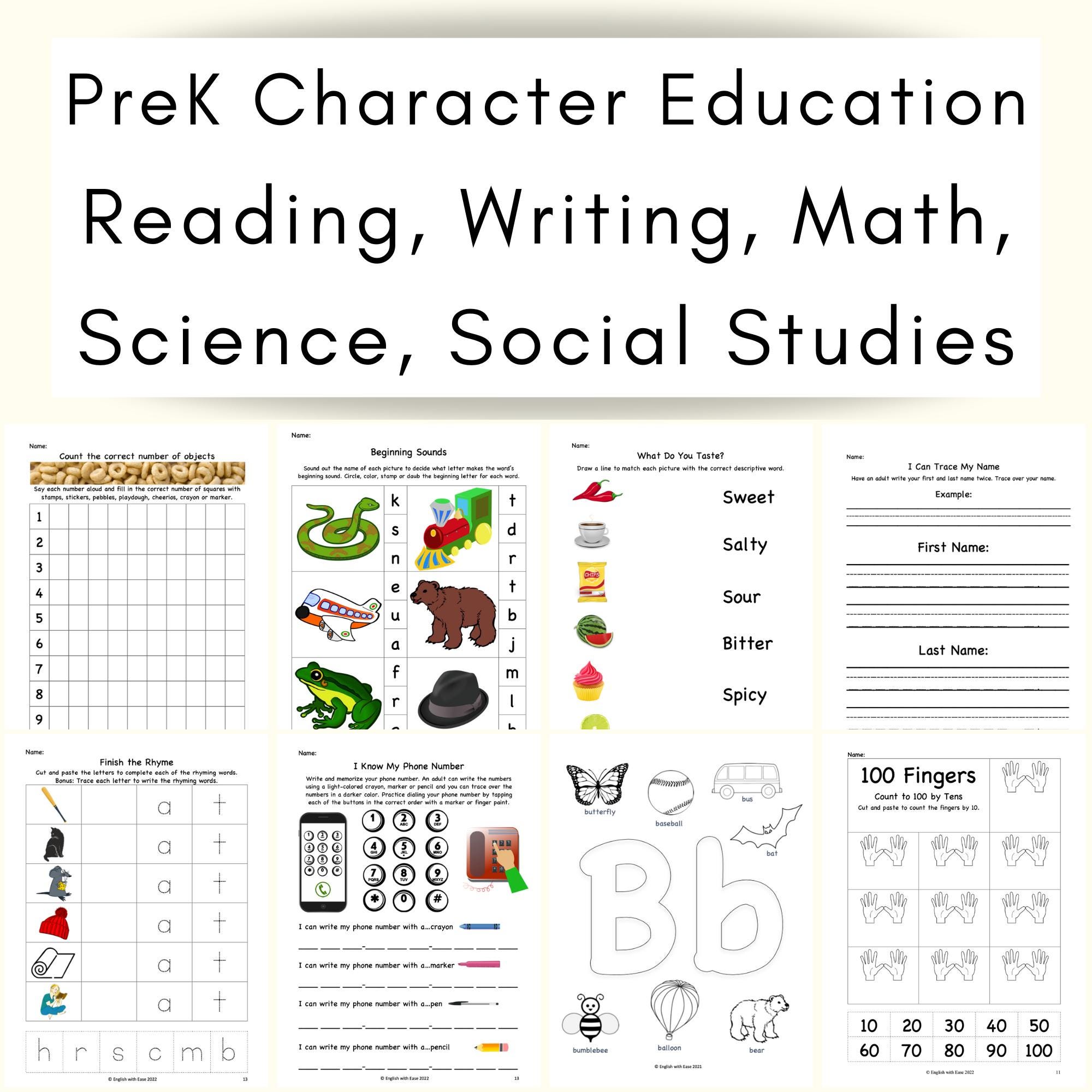 Complete Preschool Curriculum: Full Year Prek Worksheet Bundle, No Prep ...