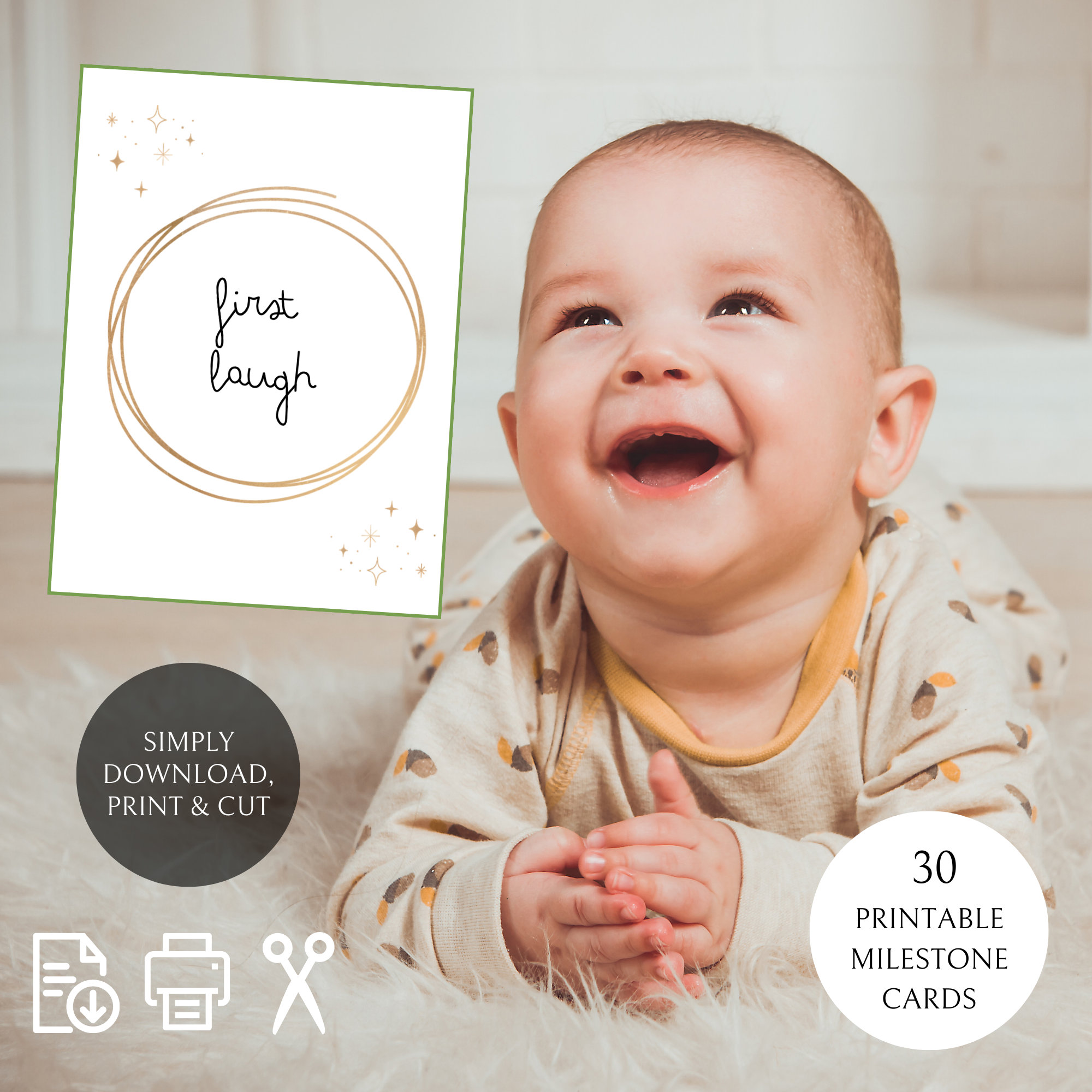 Baby Milestone Cards Printable for Boys or Girls - Etsy