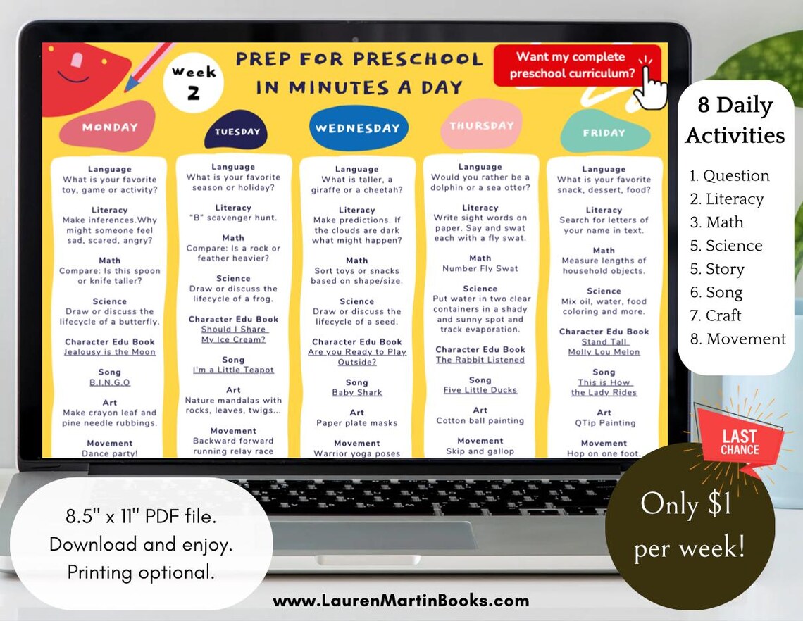 Preschool Curriculum Complete 180 Day Play-based Early Learn Activities ...