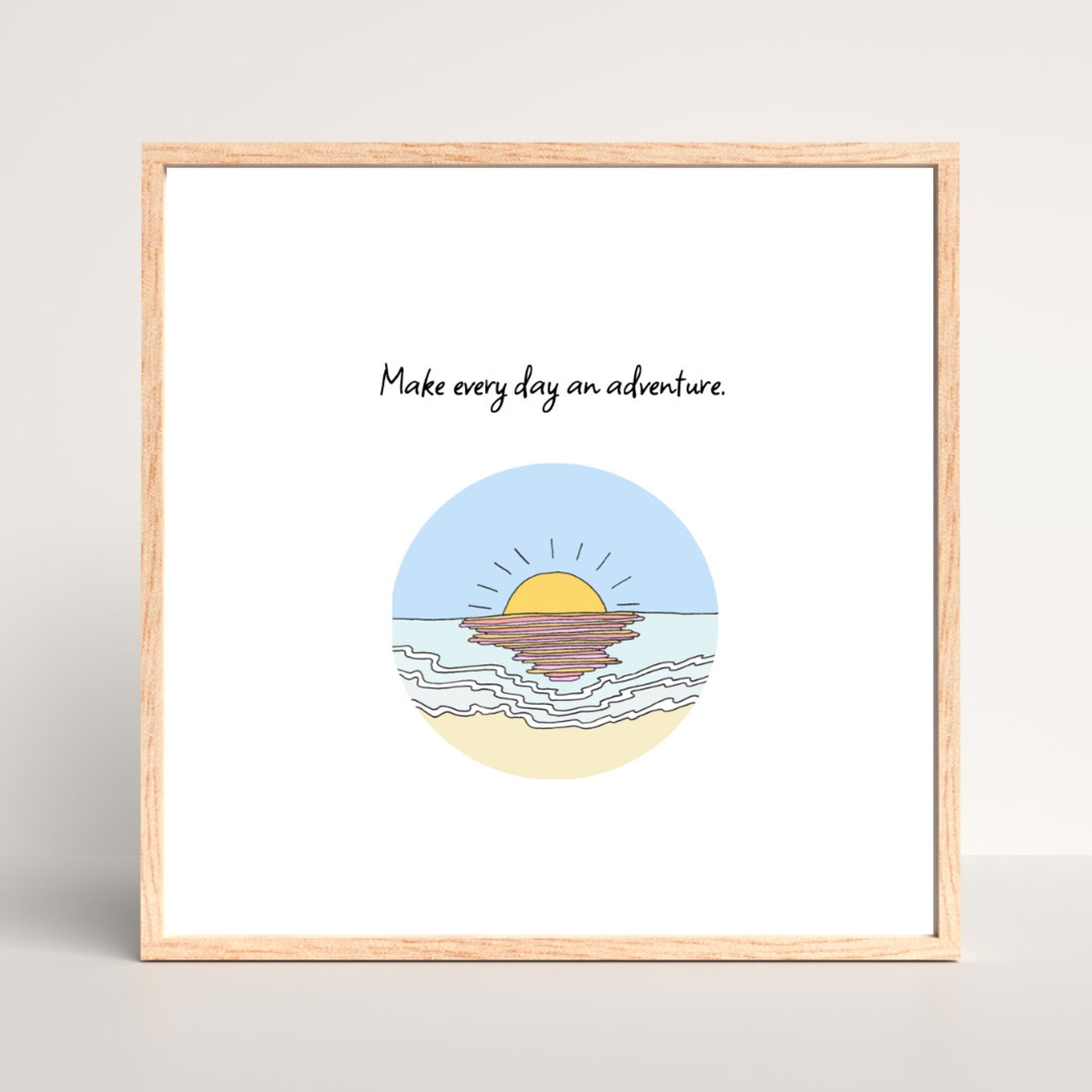 Make Every Day an Adventure Sunrise Sunset Over Ocean Nursery or Beach ...