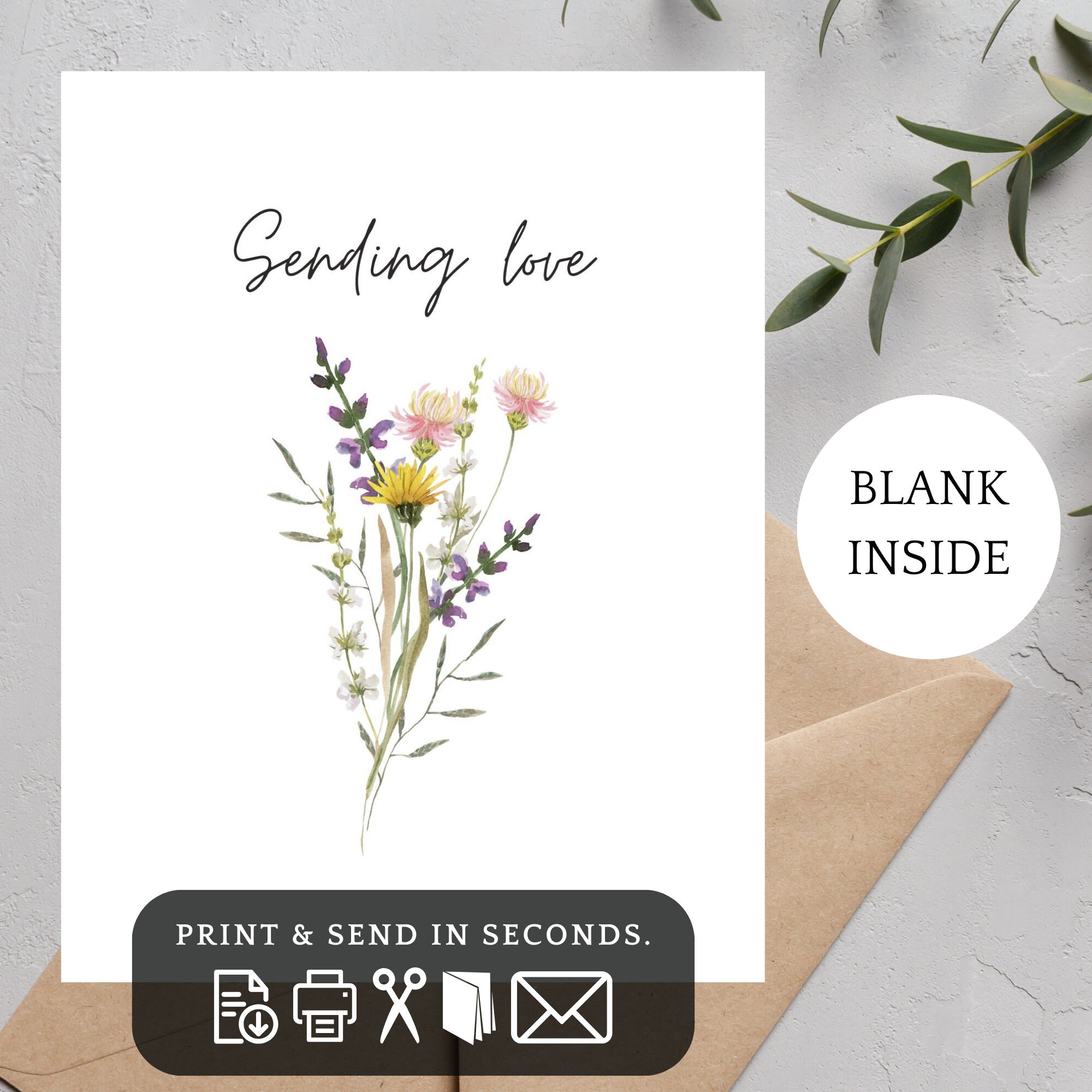 Sympathy Card | Condolence | Thinking of You | Sending Love ...