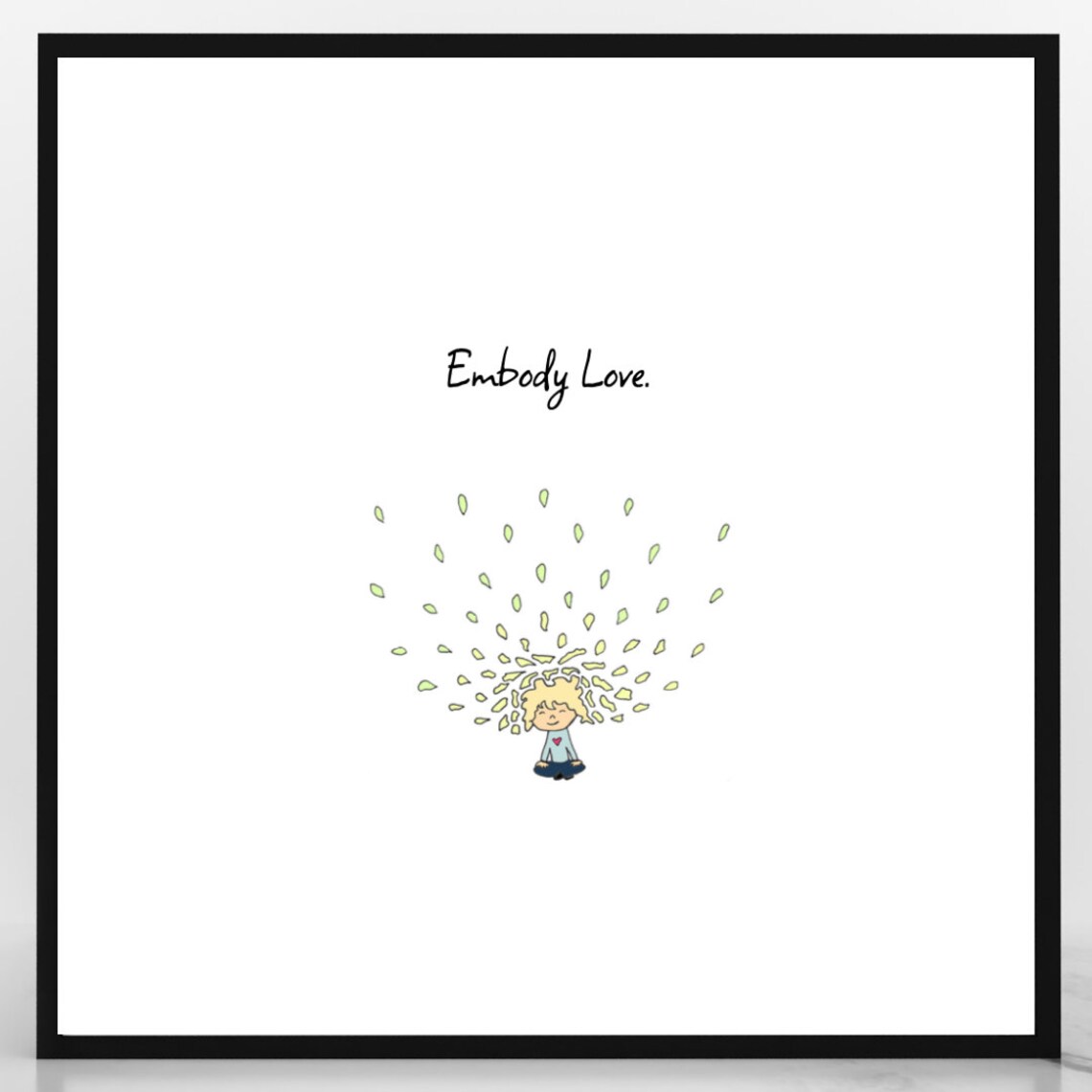 Embody Love Art Print, Meditation Yoga Studio Decor (digital Download ...