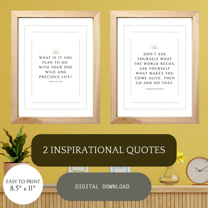 Inspirational Quotes Wall Art | Printable Wall Decor | Digital Download ...