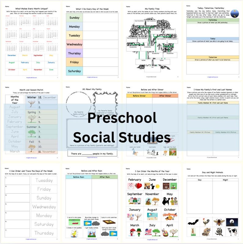 Complete Preschool Curriculum: Huge No Prep Bundle Printable Activities ...