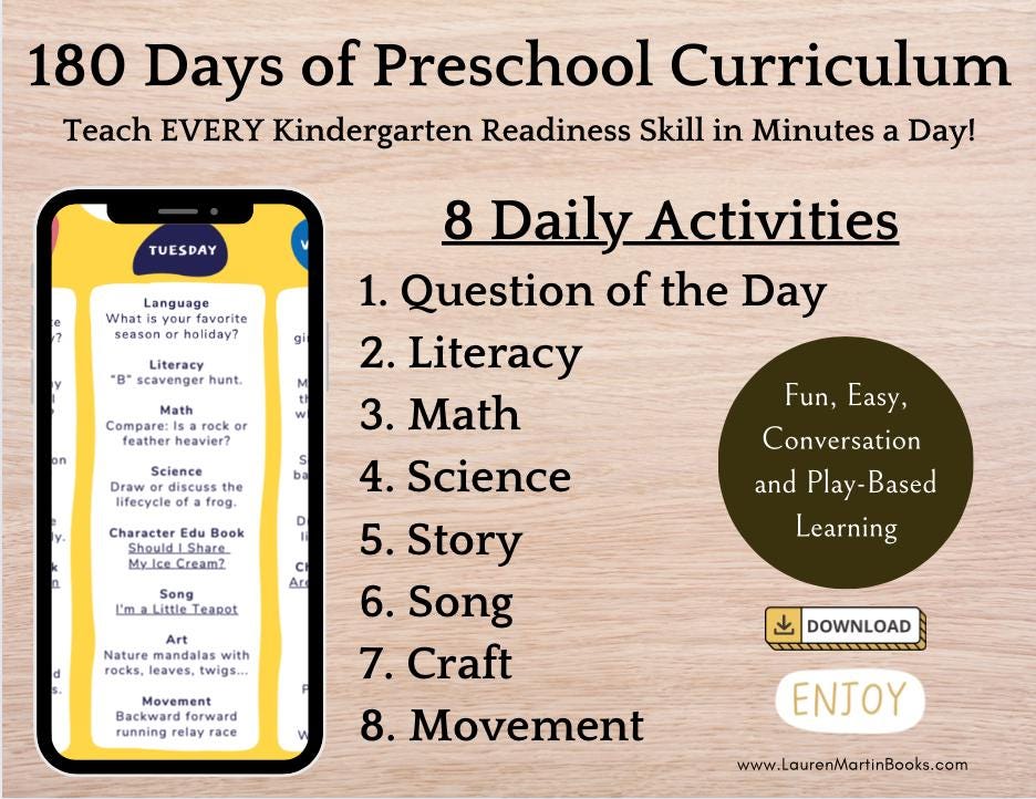 Preschool Curriculum | Complete 180 Day Play-based Early Learn ...