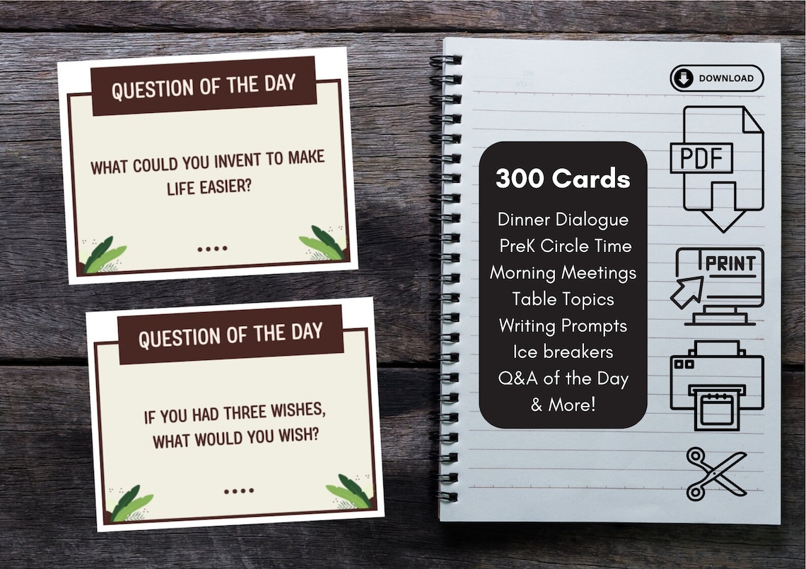 Family Conversation Starters for Kids, Teens, Holiday or Dinner Parties ...