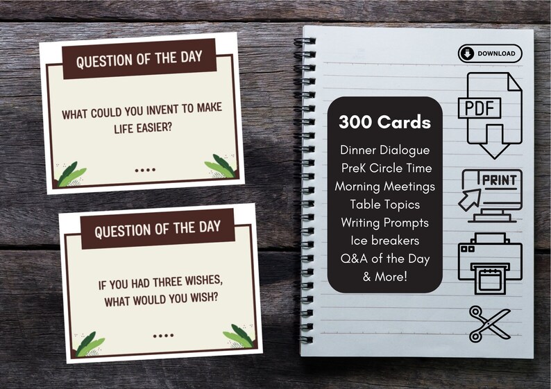 Family Conversation Starters for Kids, Teens, Holiday or Dinner Parties ...