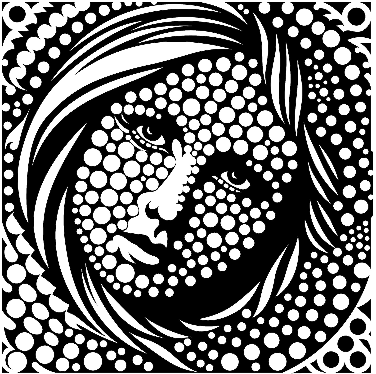 Void Geometry – Abstract Dot Art Face | Minimalist Black and White ...