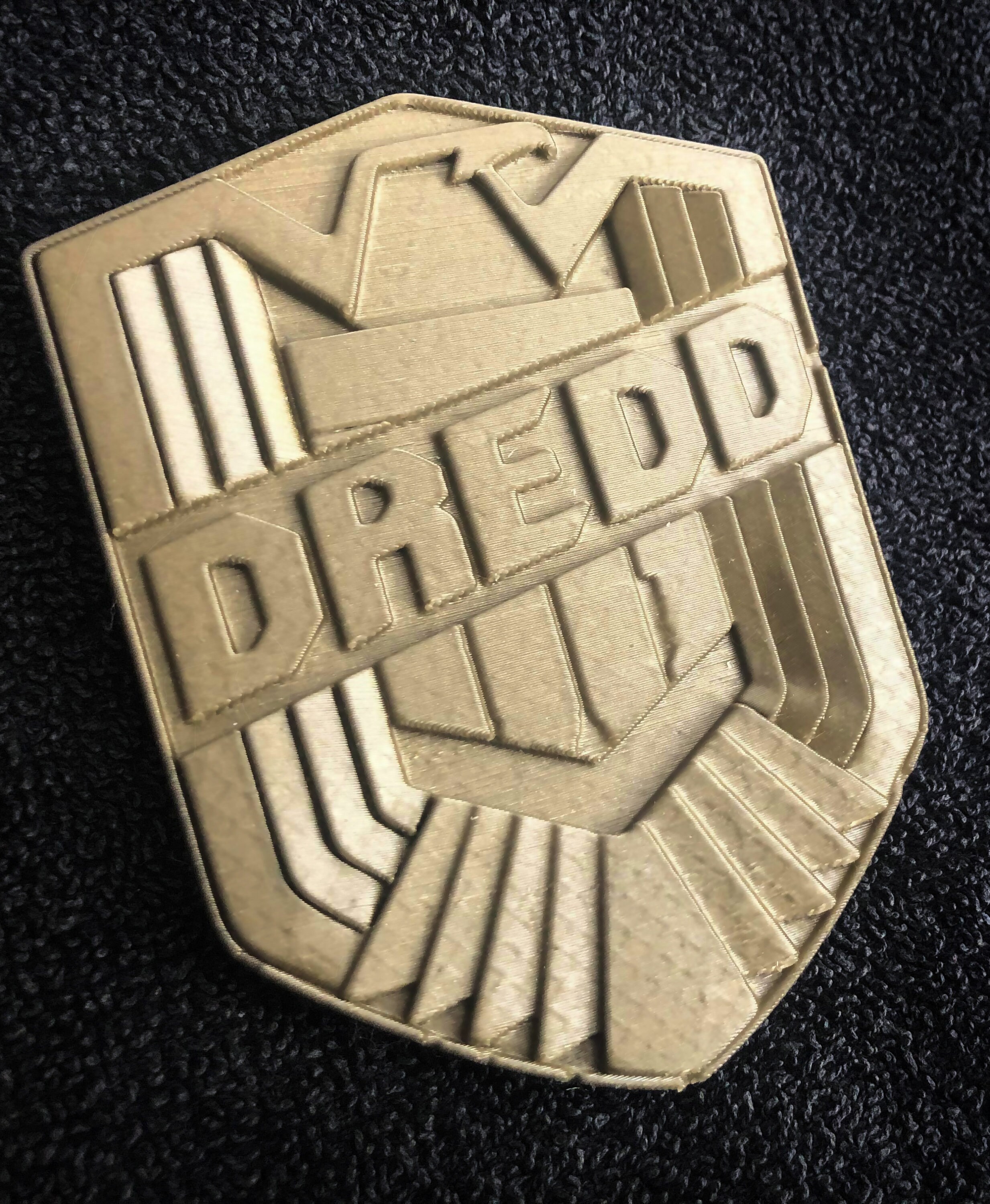 Dredd Like 3D Printed Movie Accurate Badge in Antique Gold - Etsy