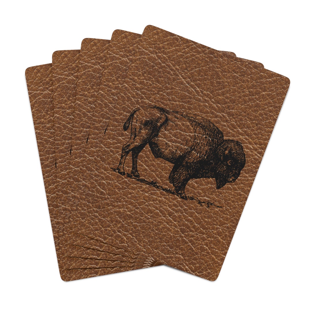 Wild Bison Poker Cards Gift Deck of Buffalo Playing Cards - Etsy