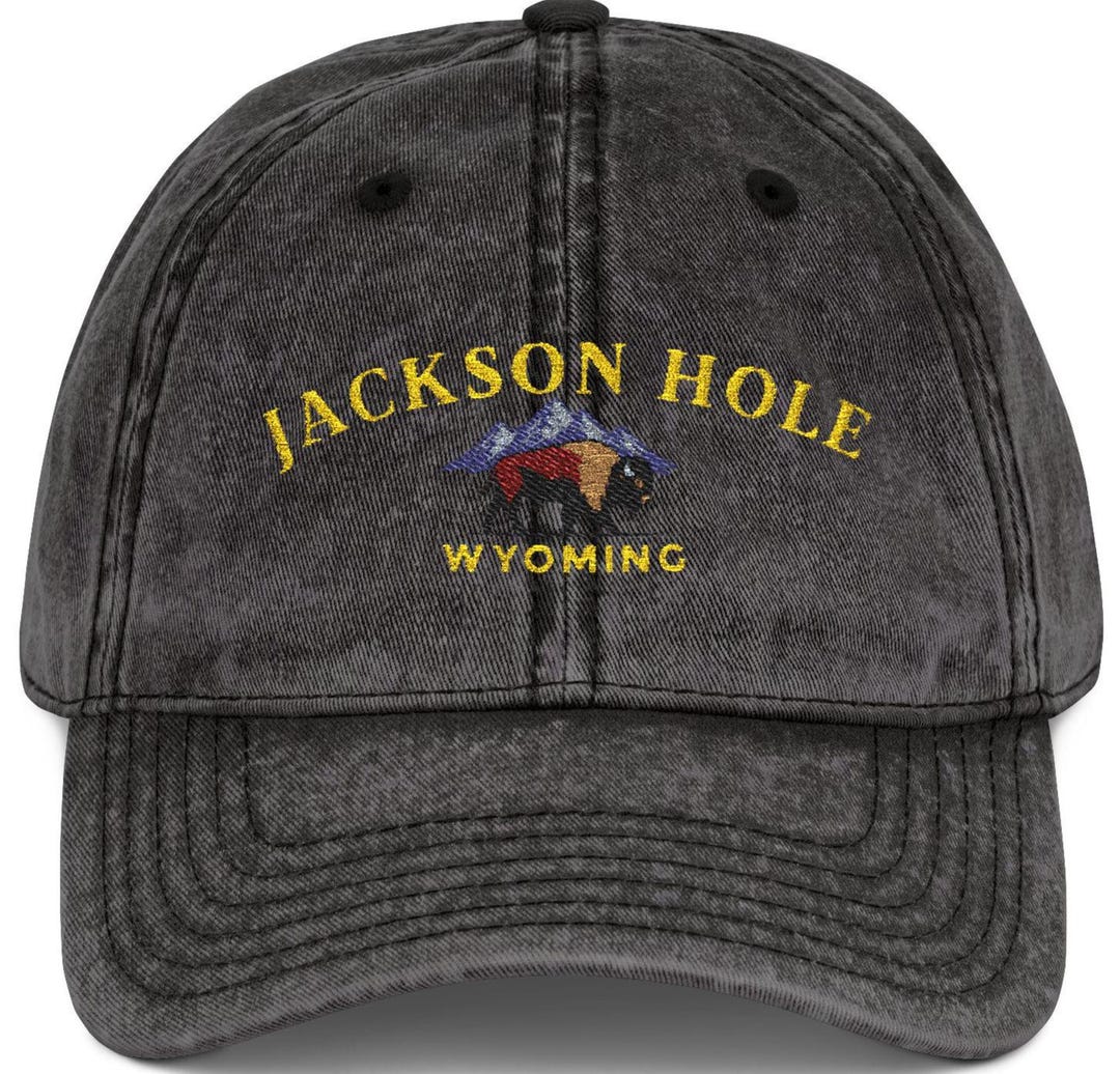Embroidered Jackson Hole Wyoming Bison Hat Gift Cap - Etsy