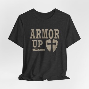 Christian Mens Armor up Tshirt Gift Tee, Armor of God Bible Verse ...