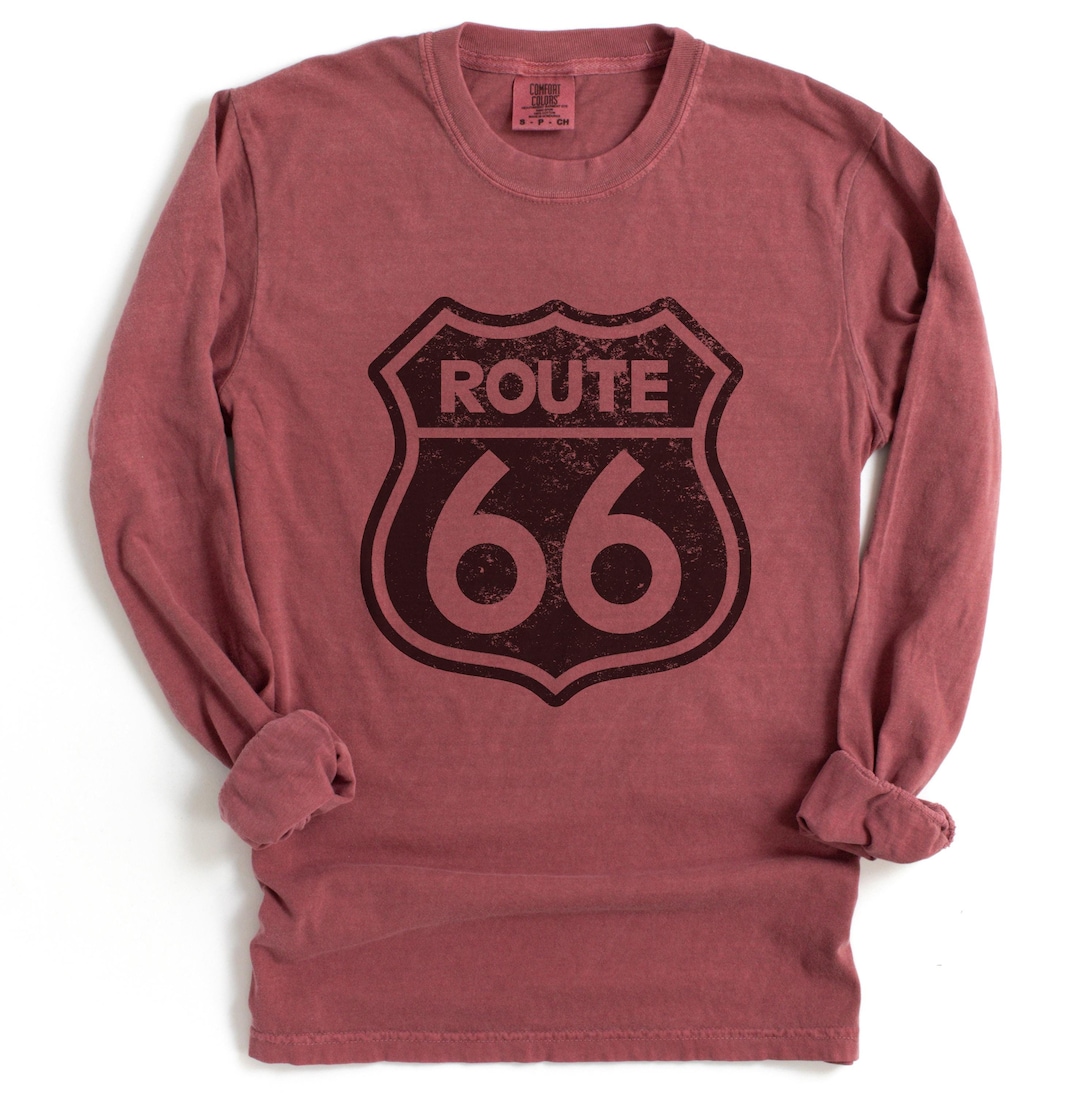 Route 66 Long Sleeve Tee Shirt, Vintage Road Sign Tshirt Gift - Etsy