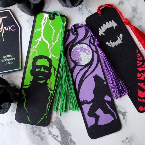 Classic Horror Bookmark Set 3 Pack Werewolf Dracula - Etsy