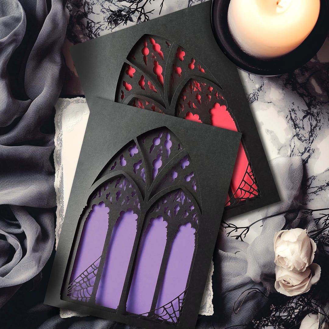 Gothic Arch Greeting Card | Handmade Church Window Alternative Bridal ...