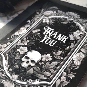 Thank You Skull Card | Large Alternative Appreciation Greeting ...