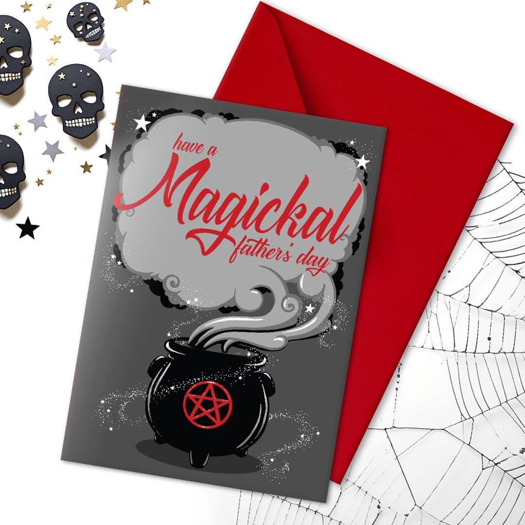 Magical Father's Day Card Alternative Goth Emo Witch Gift Magic Spell ...