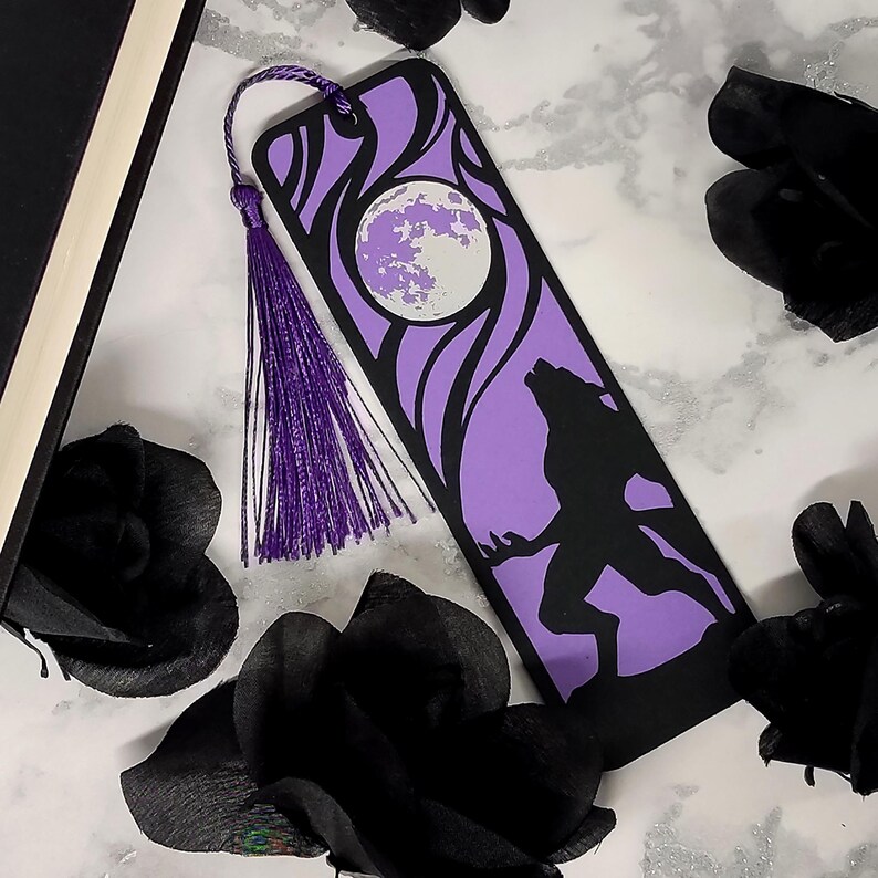 Werewolf Foil Bookmark | Handmade Gift for Witchy Gothic Book Lover ...