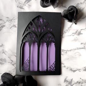 Gothic Arch Greeting Card | Handmade Church Window Alternative Bridal ...