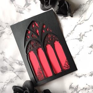 Gothic Arch Greeting Card | Handmade Church Window Alternative Bridal ...